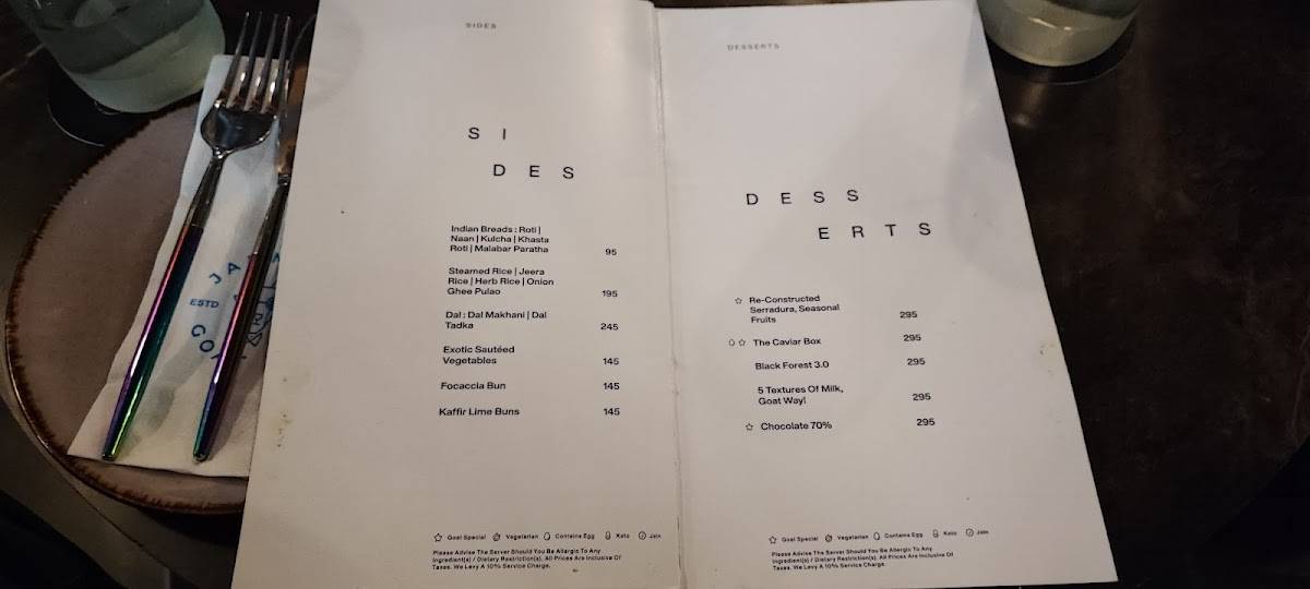 Menu at JAMMING GOAT 3.0, Bengaluru, Outer Ring Rd