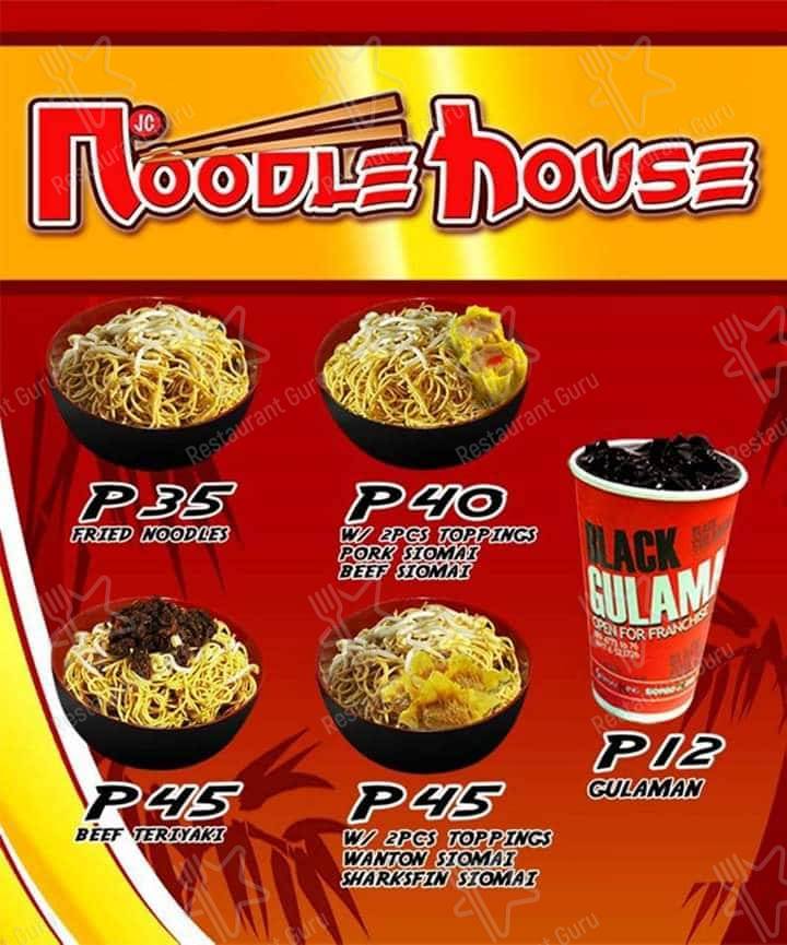Menu at JC Noodle House, Taguig, PUV Terminal Area