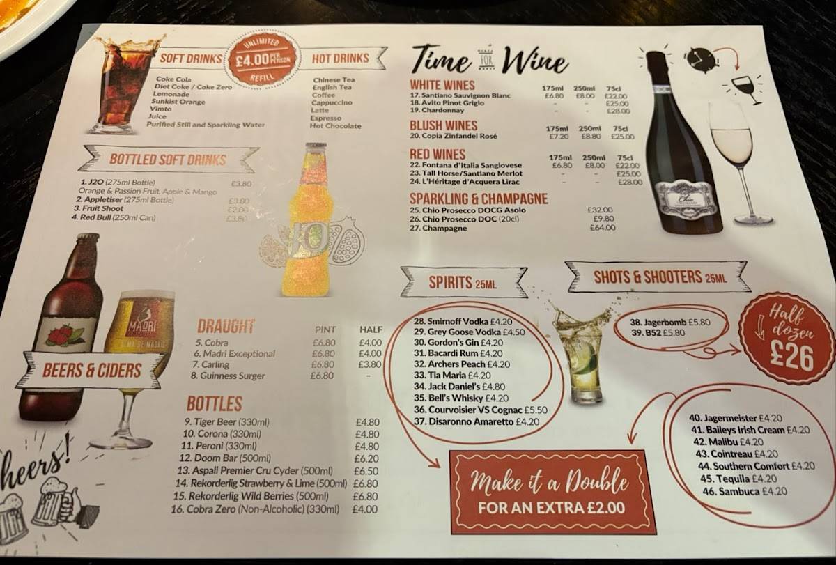 Menu at JRC Global Buffet restaurant, Watford, 23-33 The Parade