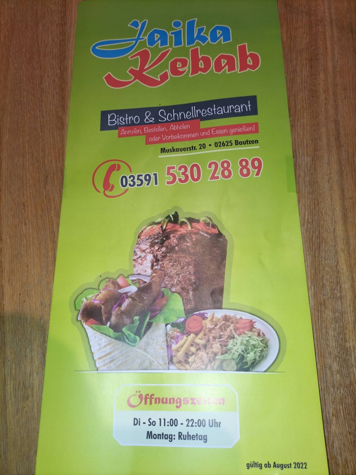 Speisekarte von Jaika Kebab Bautzen restaurant, Bautzen