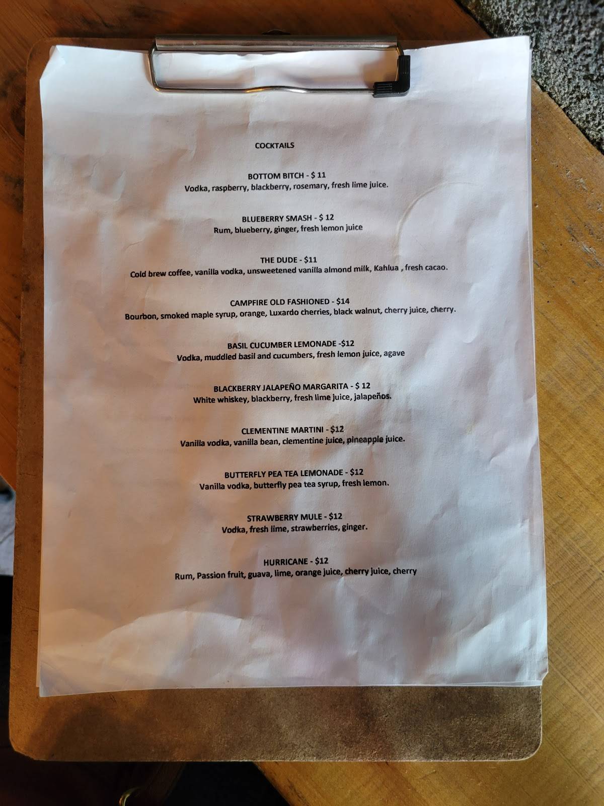 Menu at Notch Eight Craft House pub & bar, Jim Thorpe