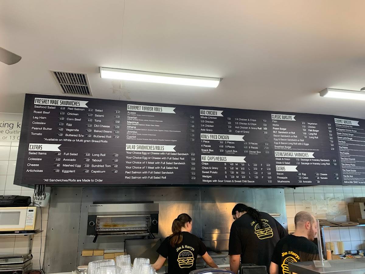 Menu at Jim & Harry's Lotsa Food cafe, Mount Colah