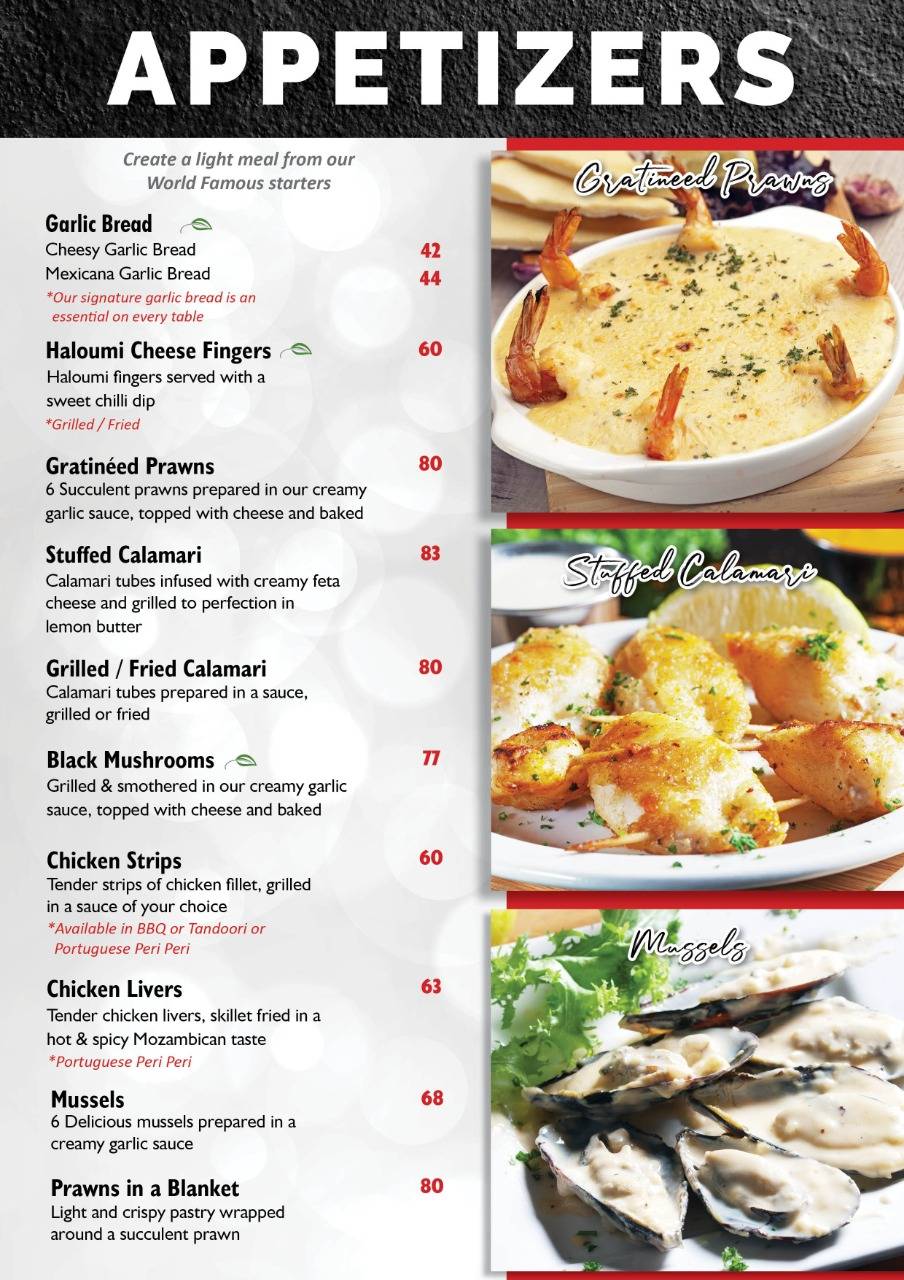 Menu at Jimmy's Killer Prawns Gateway restaurant, Umhlanga, Shop G340 ...