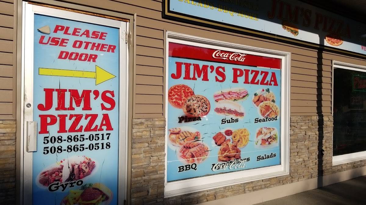 Carta de pizzería Jim's Pizza, Sutton