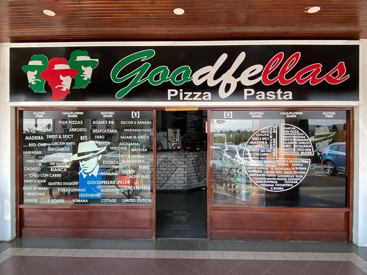 Menu at Goodfellas Pizzeria, Johannesburg
