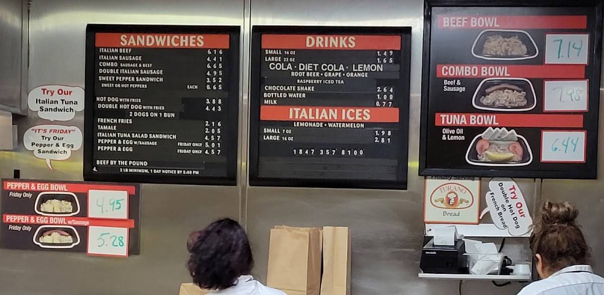 Menu at Johnnie's Beef restaurant, Arlington Heights, S Arlington ...