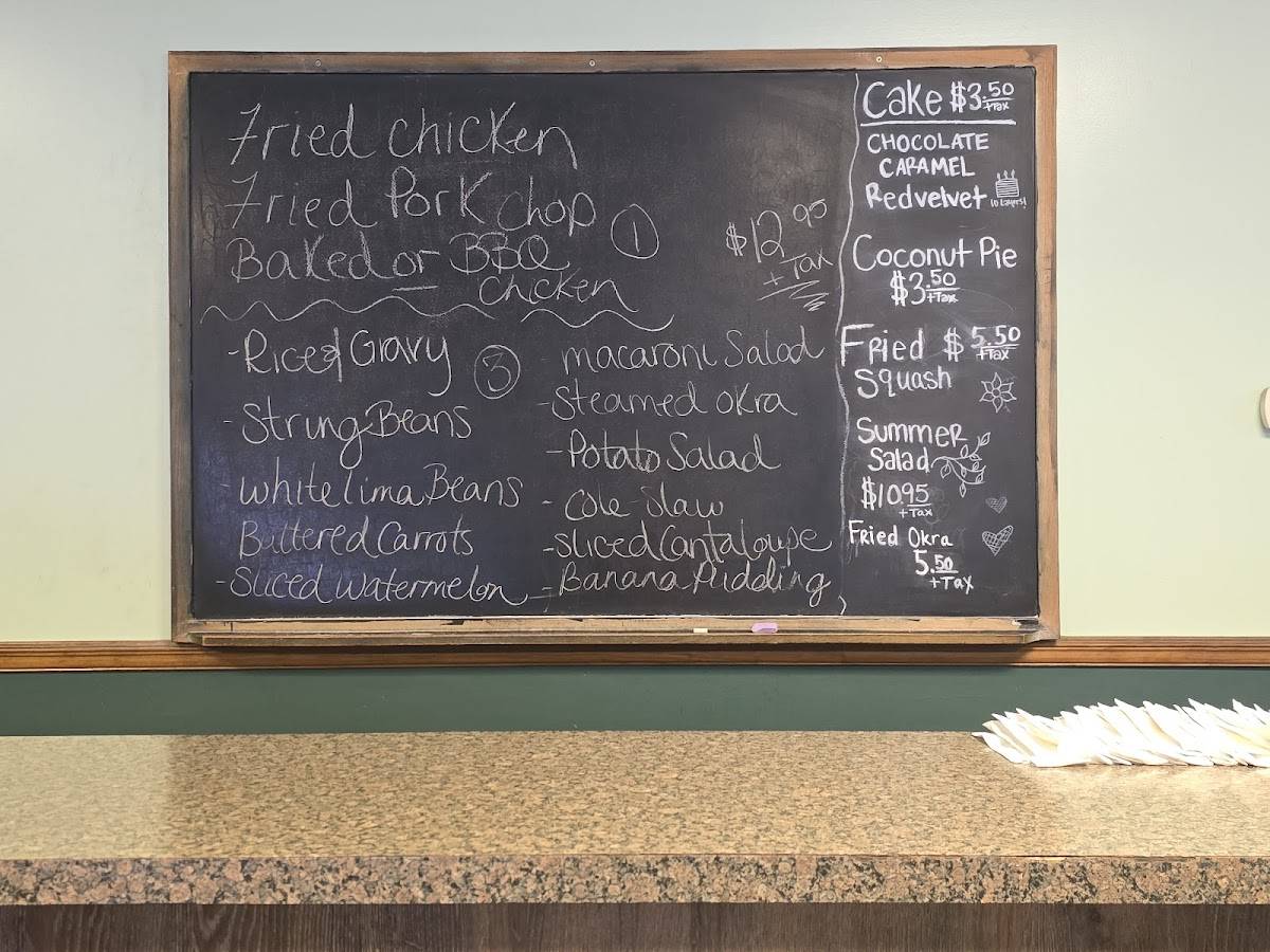 Menu at Shady Rest Family Restaurant, Johnsonville
