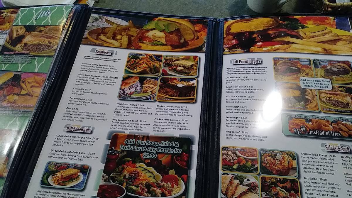 Menu at KJ's American Grille restaurant, Meridian