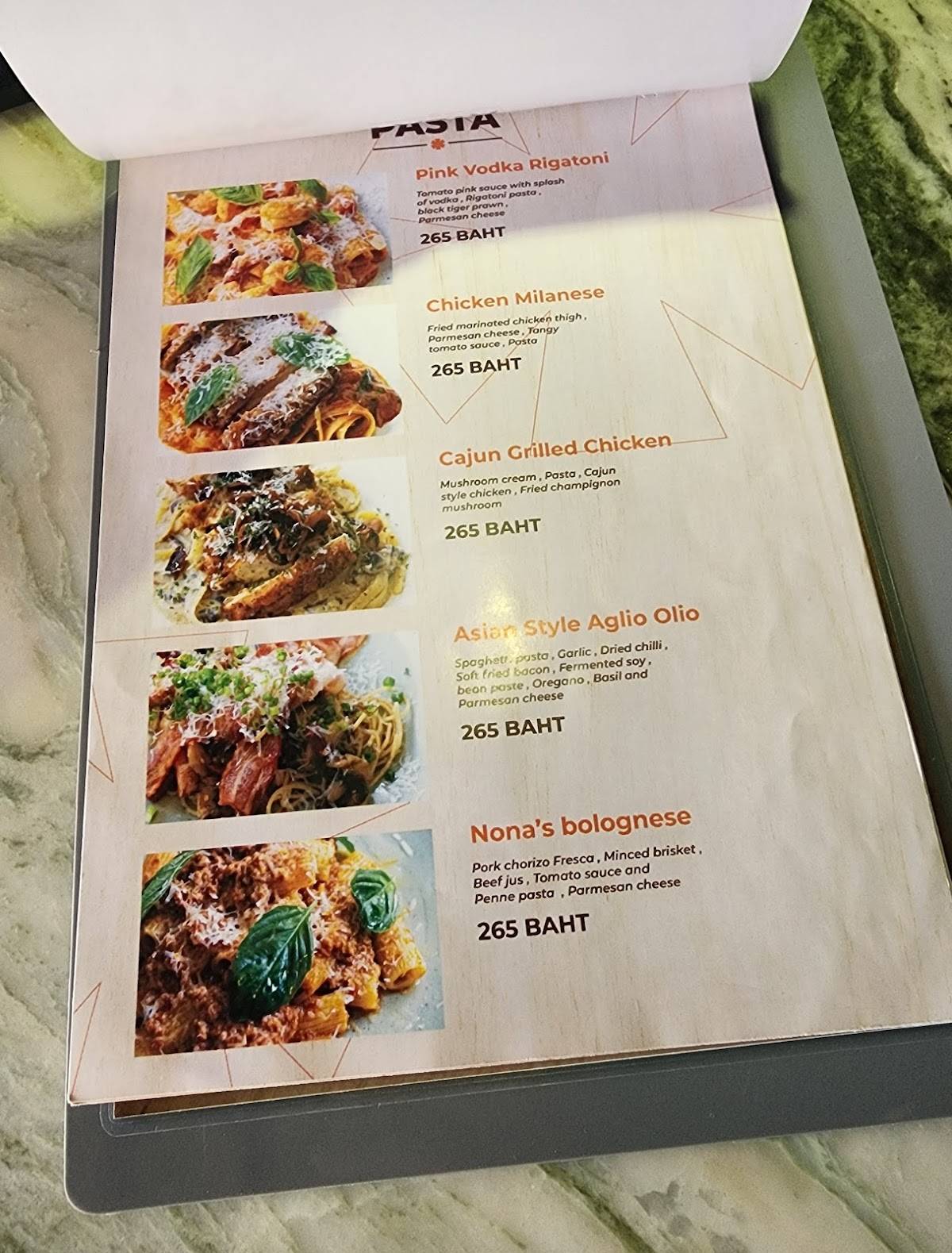 Carta del café Kaffa: Brunch and Brew, Bangkok