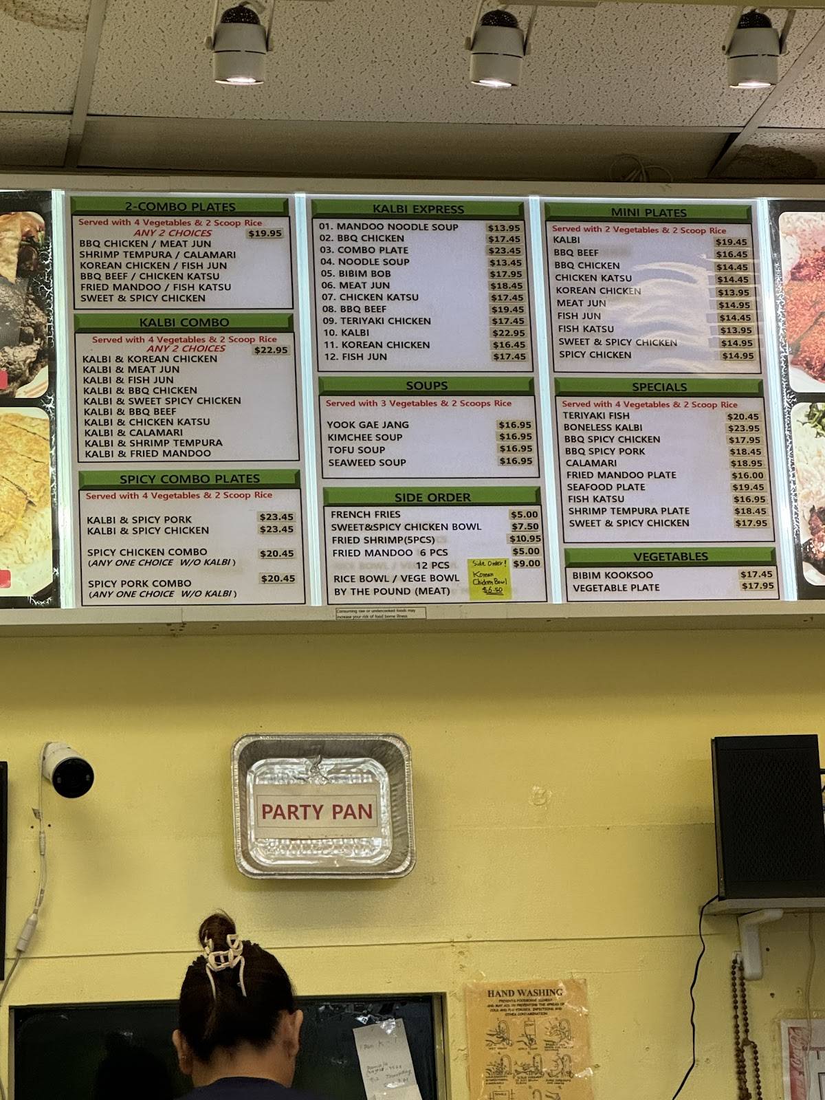 Menu at Kalbi Express BBQ, Hilo