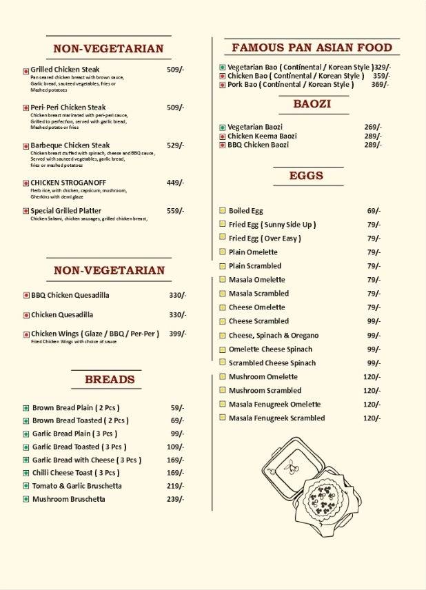 Menu at Kalsang Restaurant, Faridabad