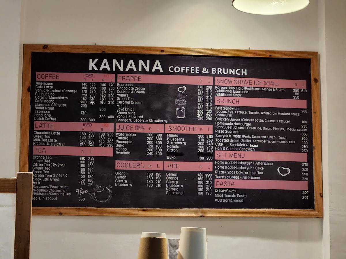 Menu at Kanana Cafe - Kananaskis Coffee, Mabalacat