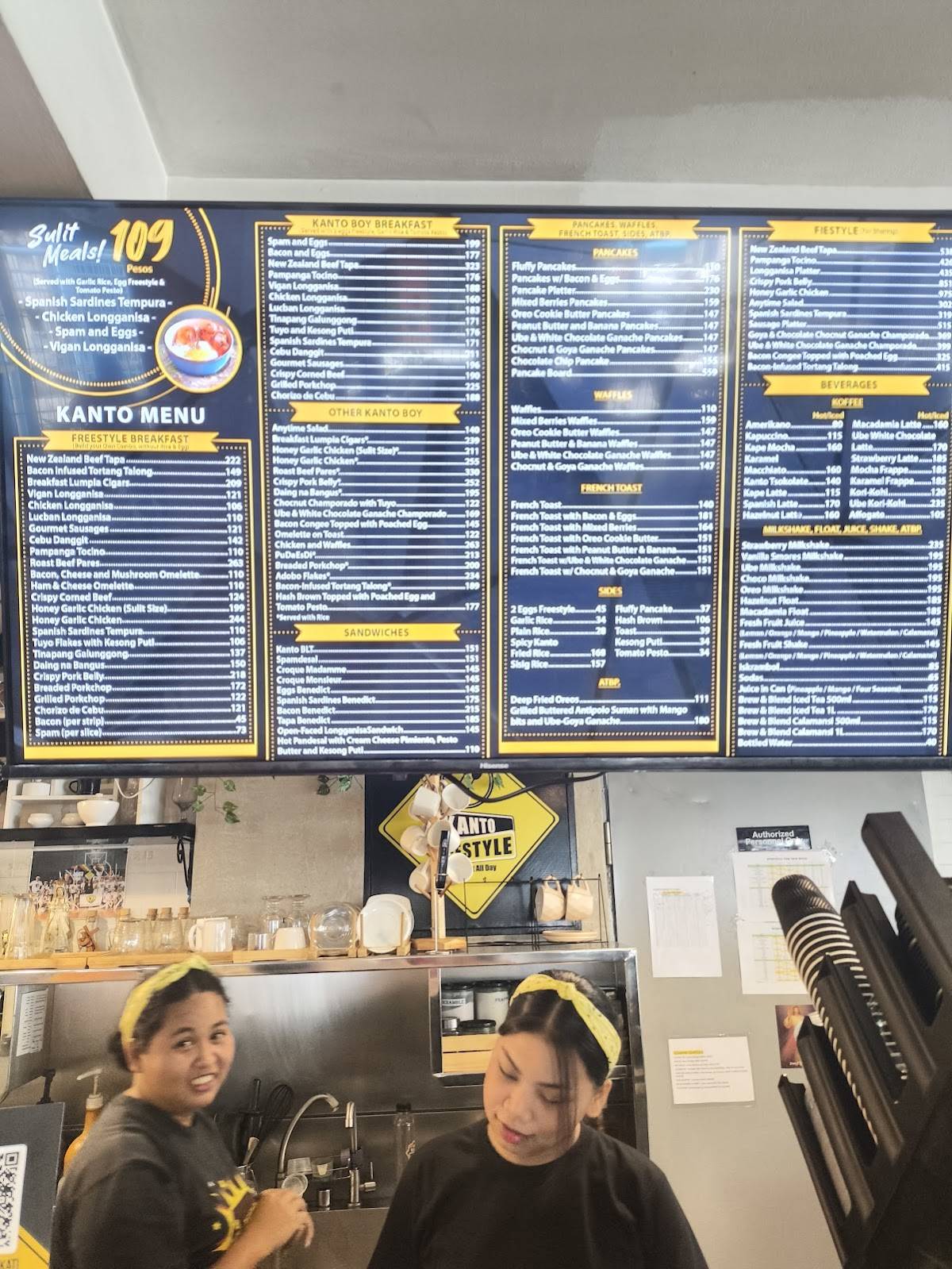 Menu at Kanto Freestyle Breakfast restaurant, Makati