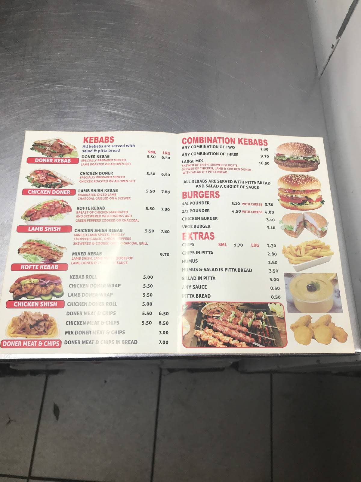 Menu at Kebab & Burger House restaurant, London, 111 Blackheath Rd