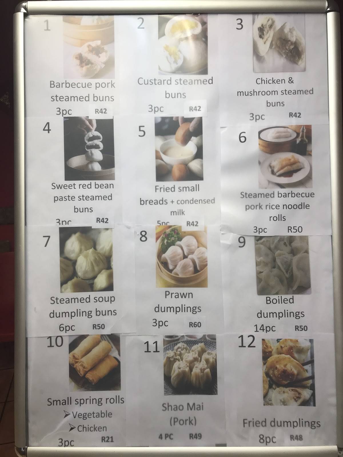 Menu at Kim Bo and Sushi waverley restaurant, Pretoria