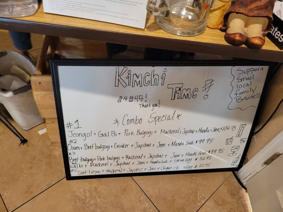 Menu at Kimchi Time restaurant, Tucson