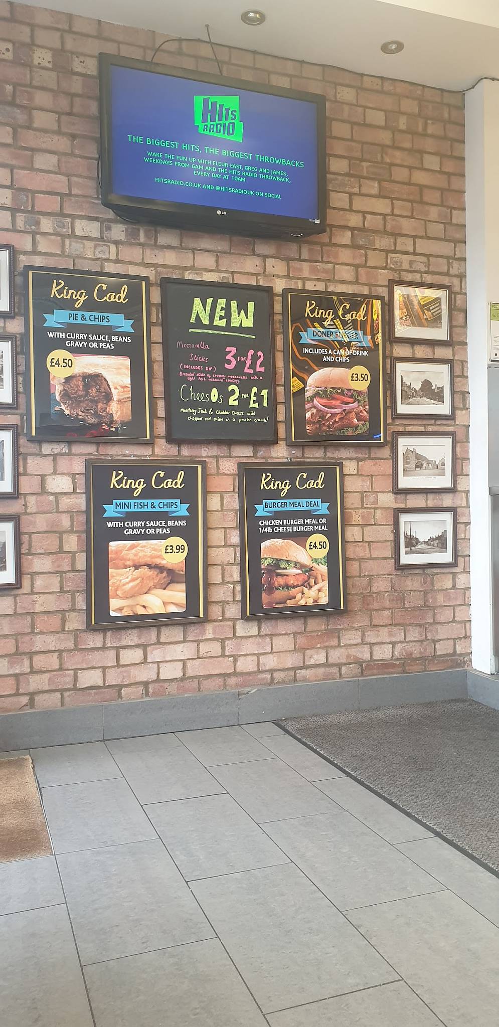 Menu at King Cod fast food, Kempston