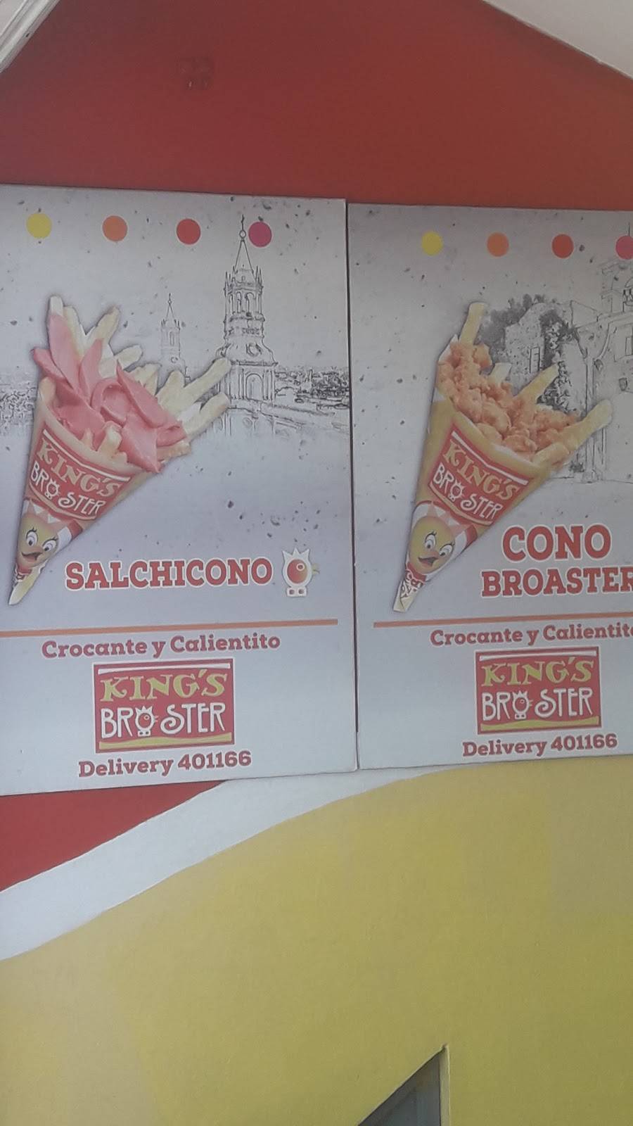 Menu at King's Broaster restaurant, Arequipa