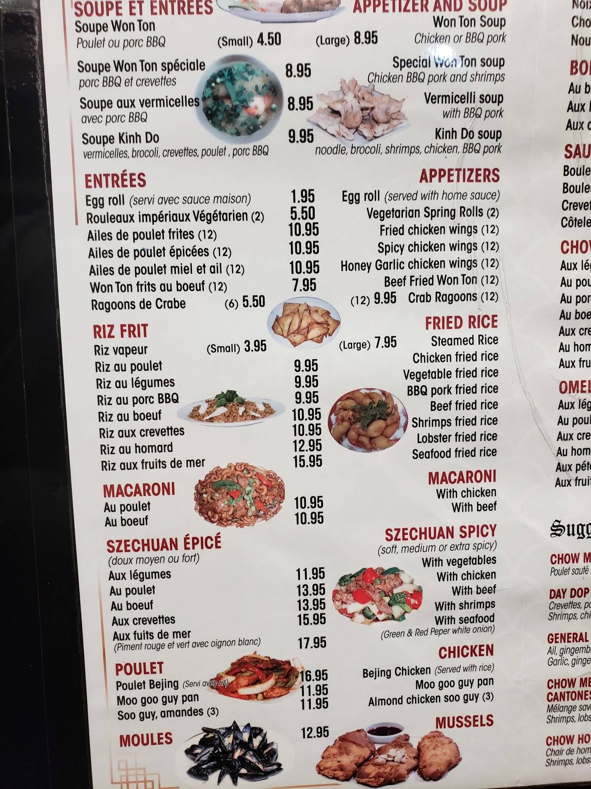 Menu at Kinh Do Restaurant Vietnamese, Edmundston