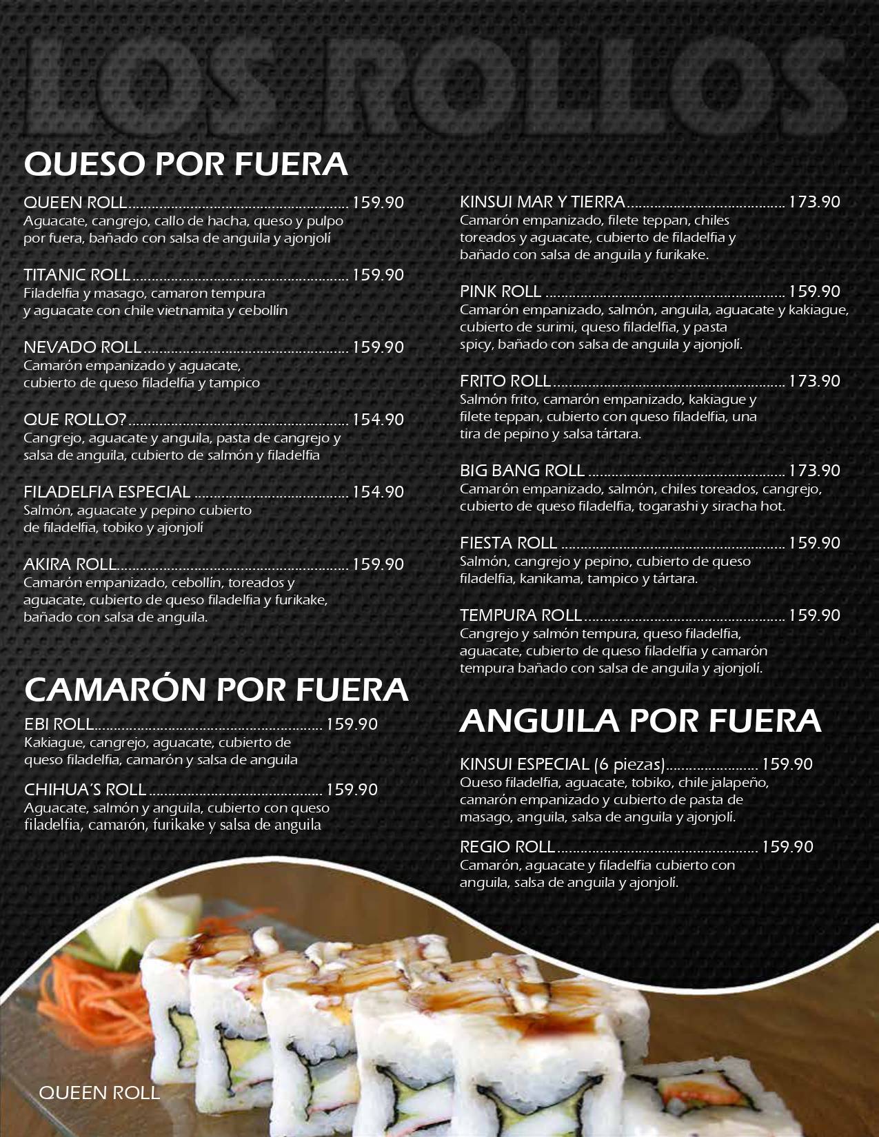 Carta del restaurante Kinsui To- Go, Ciudad Juarez