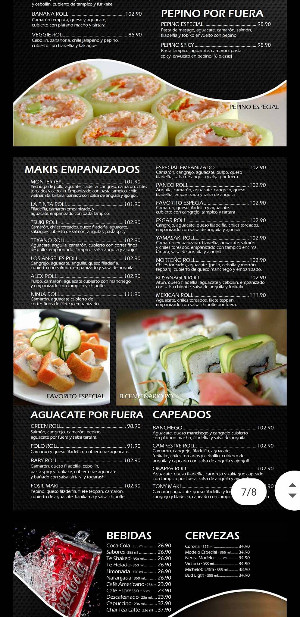Carta del restaurante Kinsui To- Go, Ciudad Juarez