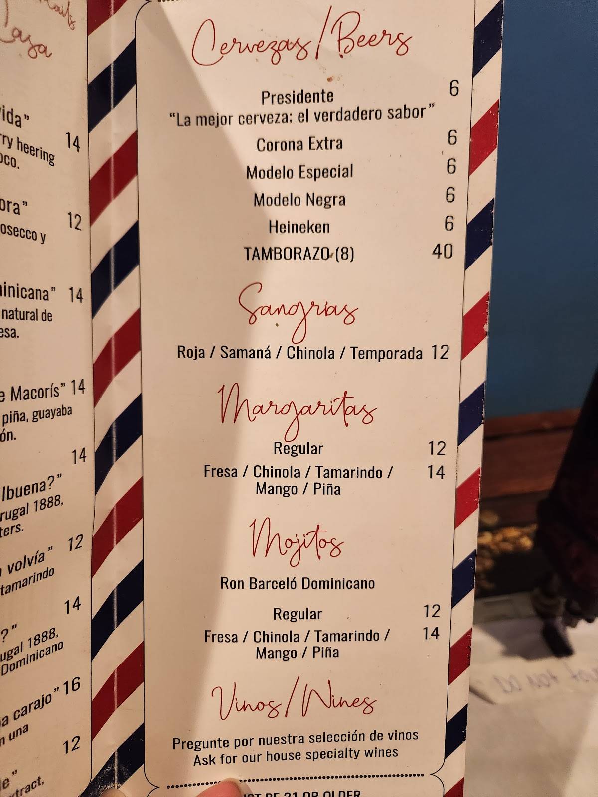 Menu at Perico Ripiao Latin Food restaurant, Kissimmee