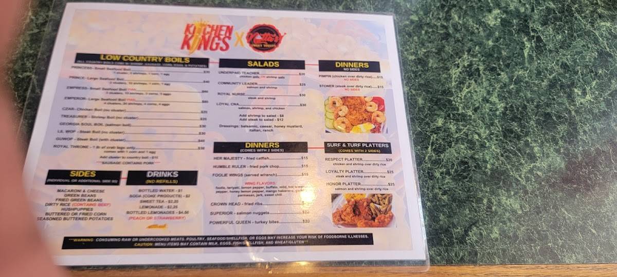 Menu at Kitchen Kings x Natta’s Sweet Treats restaurant, Augusta ...
