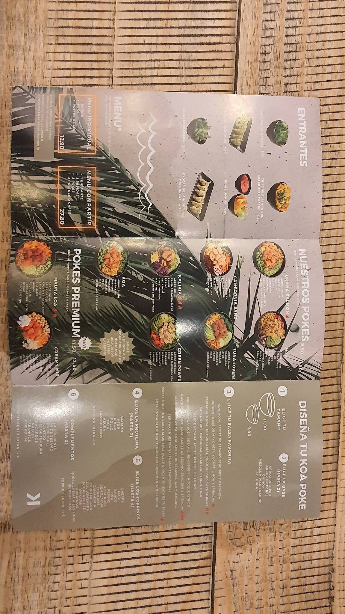 Carta del restaurante Koa Poke - Ourense, Orense