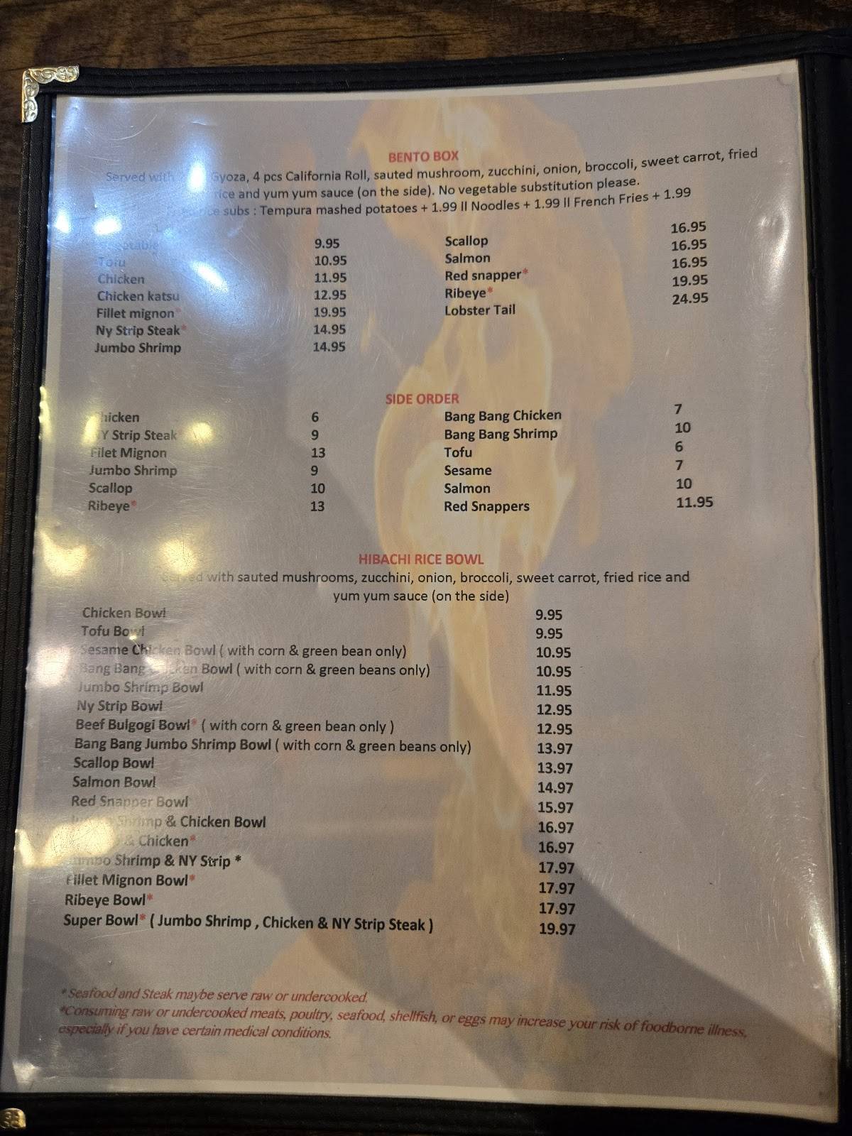 Menu at Konnichiwa of Lexington, SC restaurant, Lexington