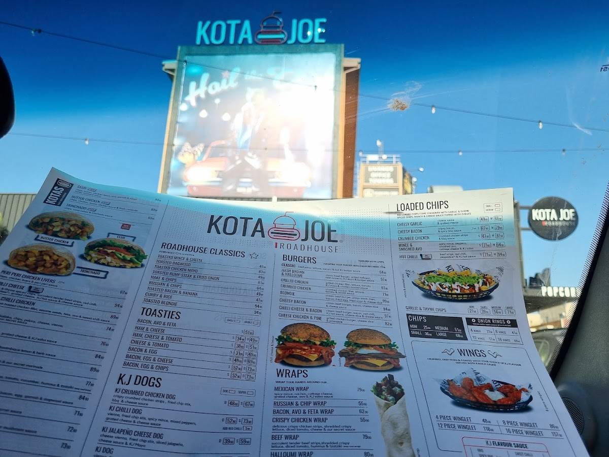 Menu at Kota Joe Roadhouse - Edenvale restaurant, Edenvale, 13 Van ...