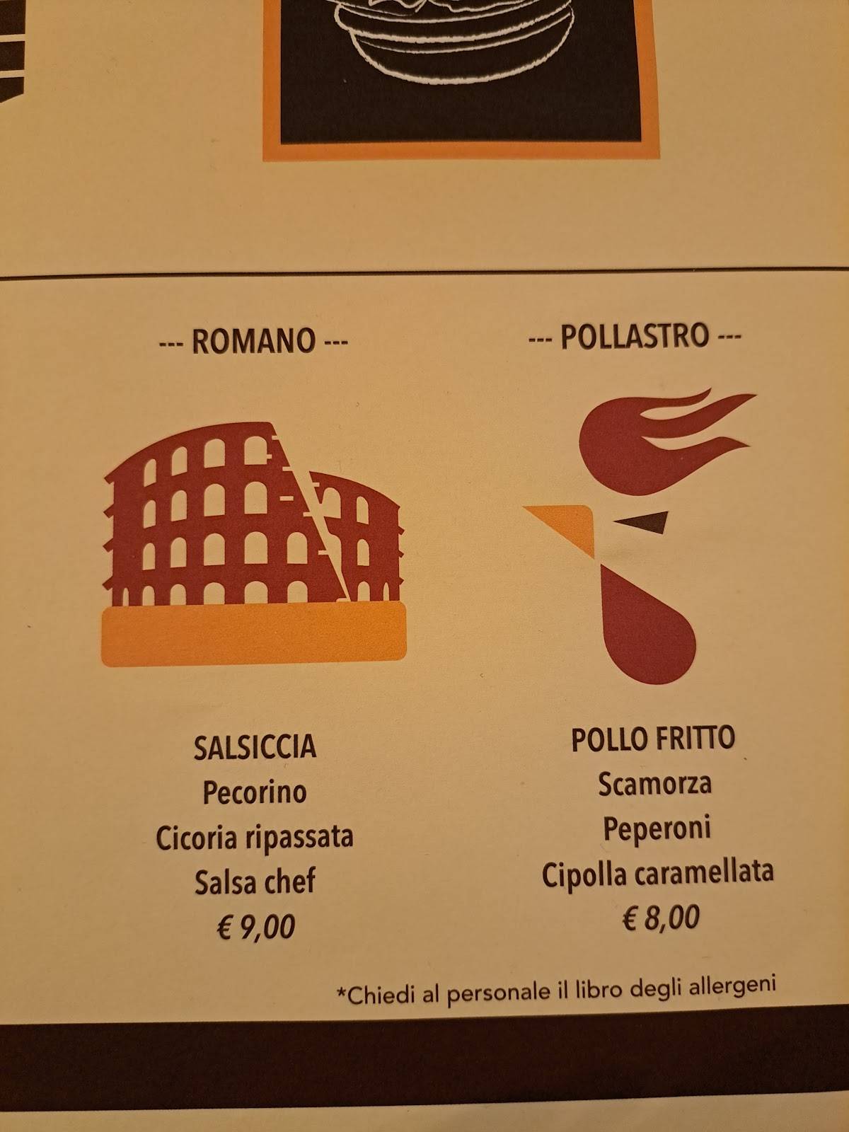 Menu da La Borgata pub & bar, Fermo