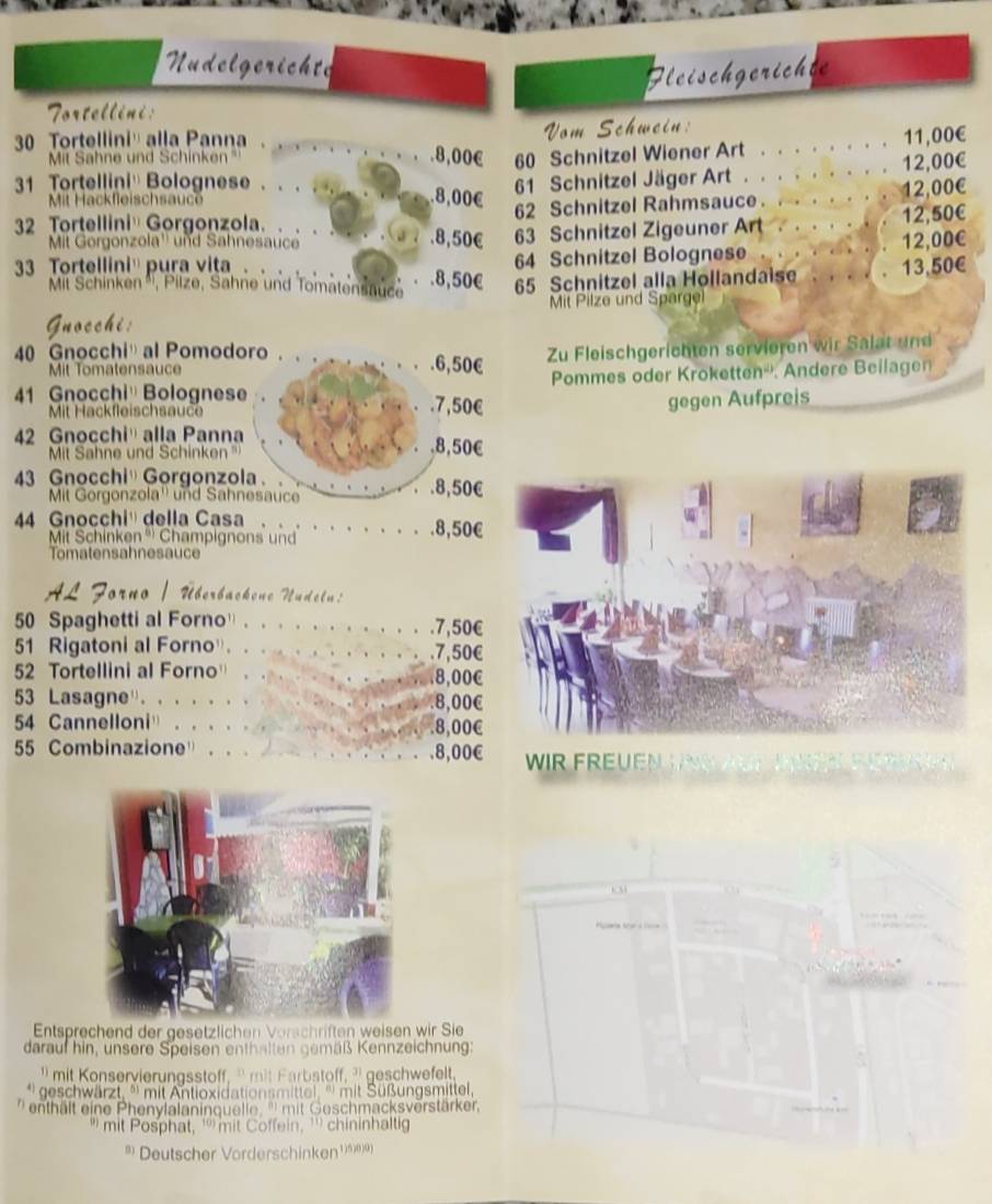 Speisekarte von La Calabrisella pizza, Mommenheim