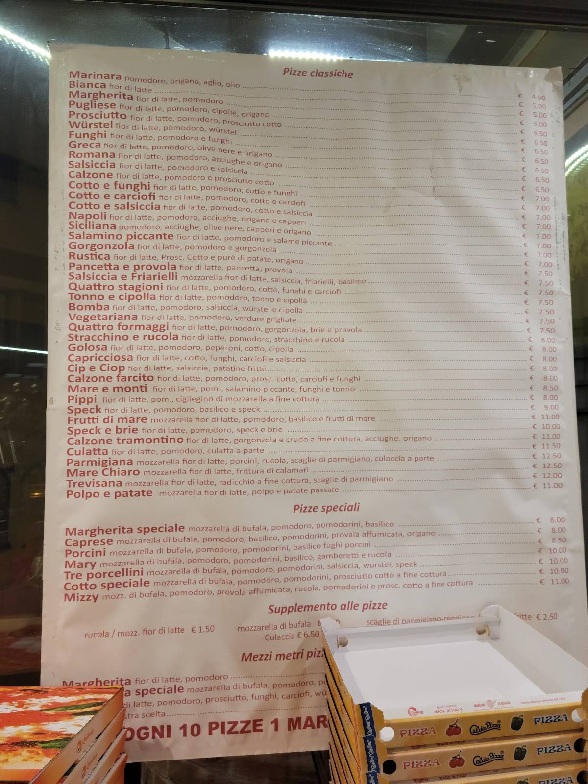 Menu da La Forchetta Alata ristorante, Fontanellato