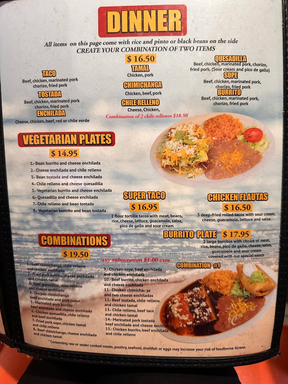 Menu at La Roca Mexican Restaurant, Newport