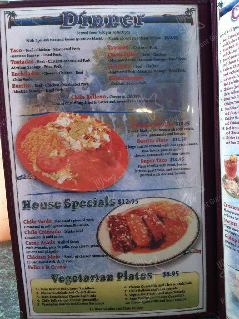Menu at La Roca Mexican Restaurant, Newport