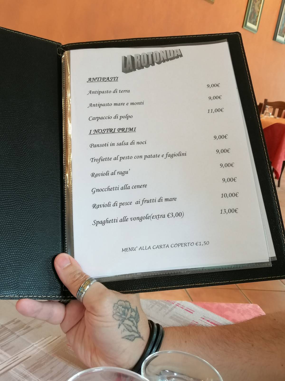 Menu da Pizzeria La Rotonda, Montoggio
