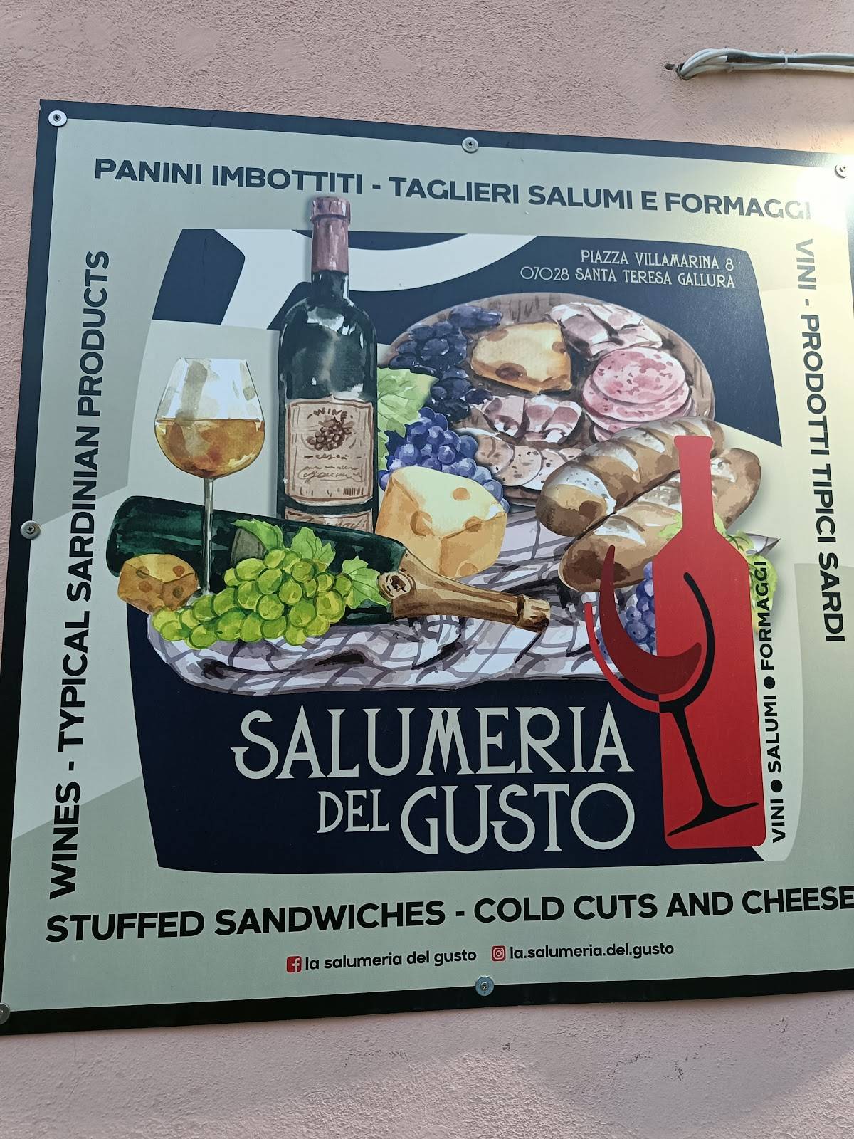 Menu da La Salumeria del gusto. *Enoteca *Prodotti tipici Sardi* pub ...