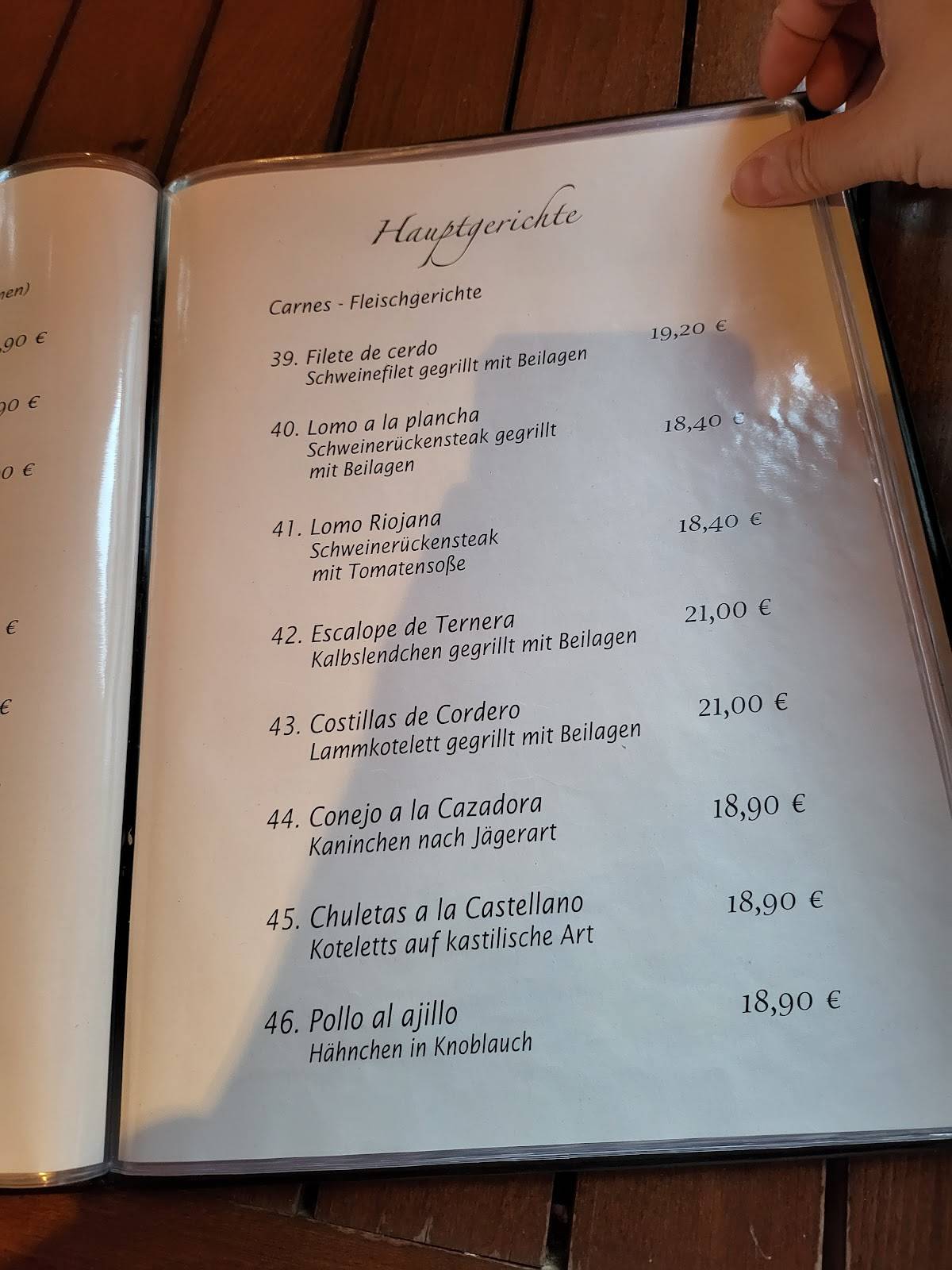 La Tapa Furth Speisekarte