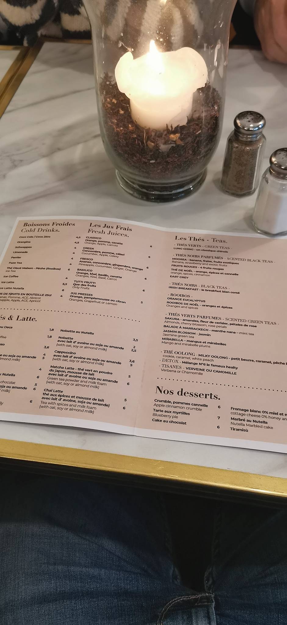 Menu au La casa di nonna restaurant, Cannes