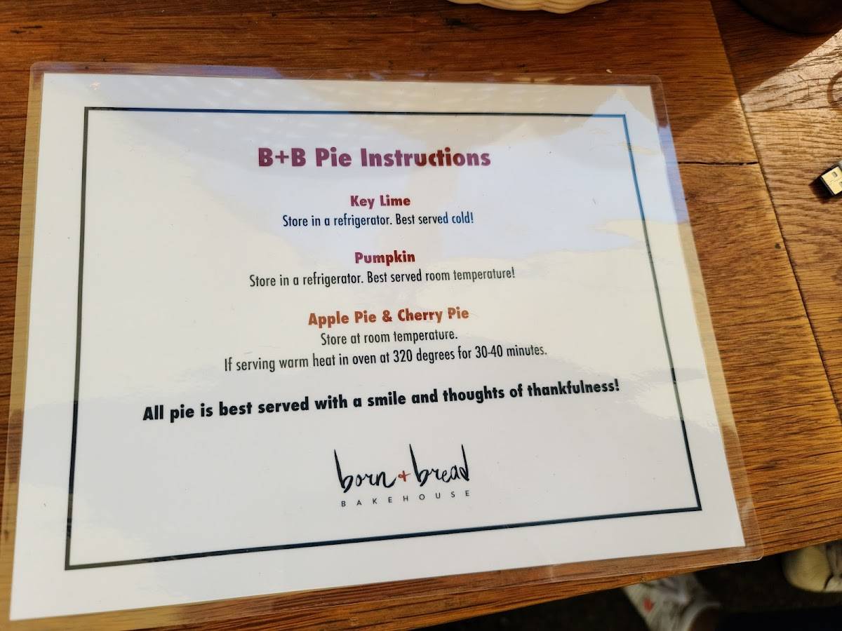 Menu at Born & Bread Bakehouse restaurant, Lakeland