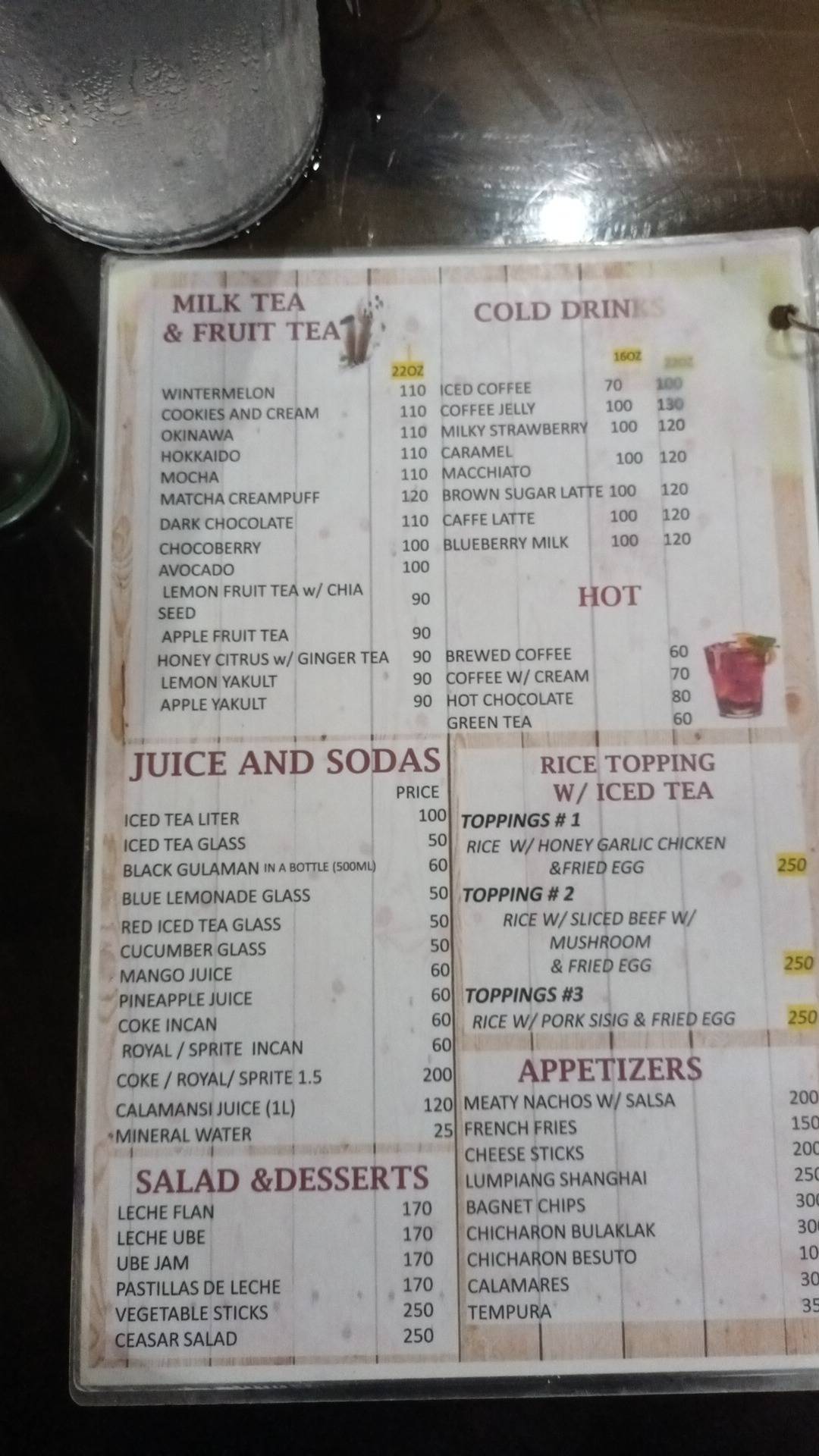 Menu at Lamarang Restaurant, Cabanatuan City, Bato-Bato Bridge