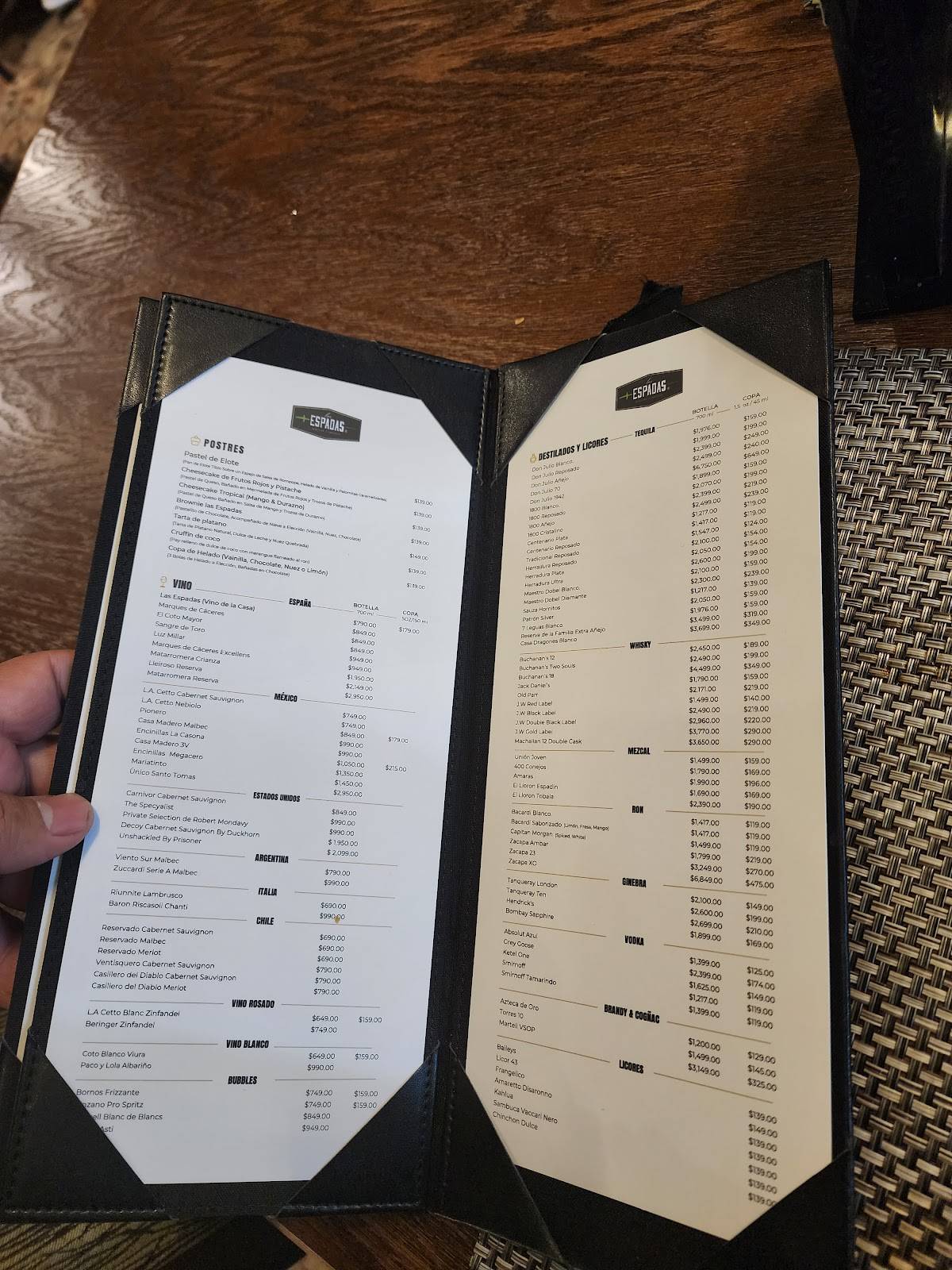Menu at Las Espadas - Brazilian Steakhouse, Monterrey
