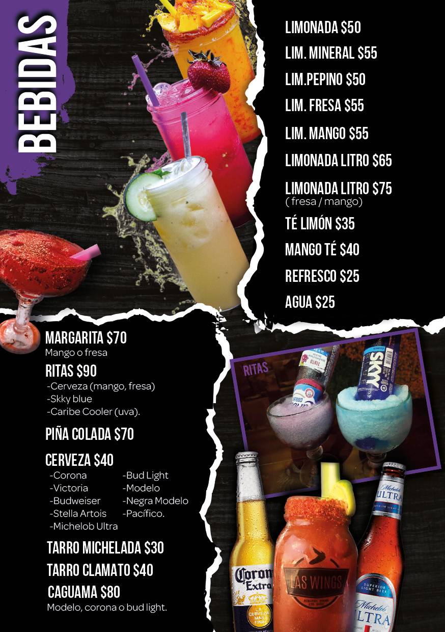 Menu at Las Wings restaurant, Ciudad Acuña, C. Heroico Colegio Militar #380