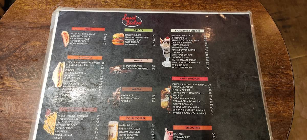 Menu at Lassi Bistro Madhapur, Hyderabad, 1-90/A/1/1