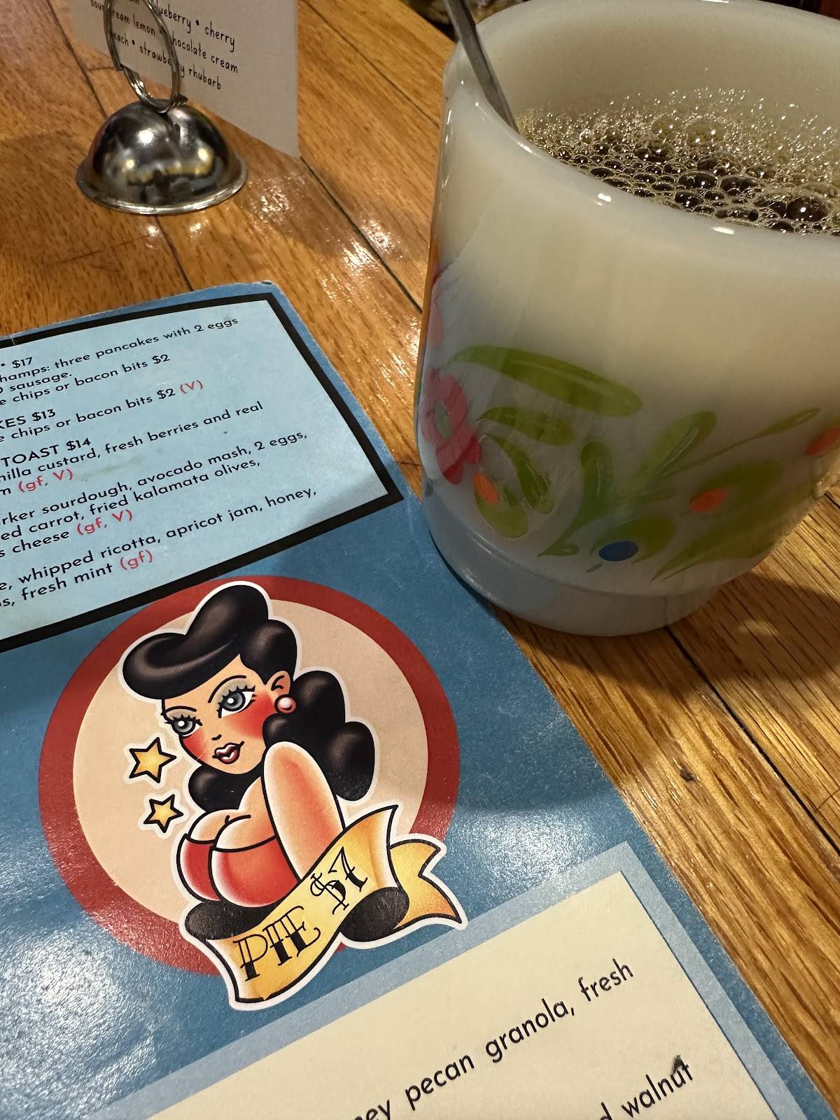 Menu at Ladybird Diner cafe, Lawrence
