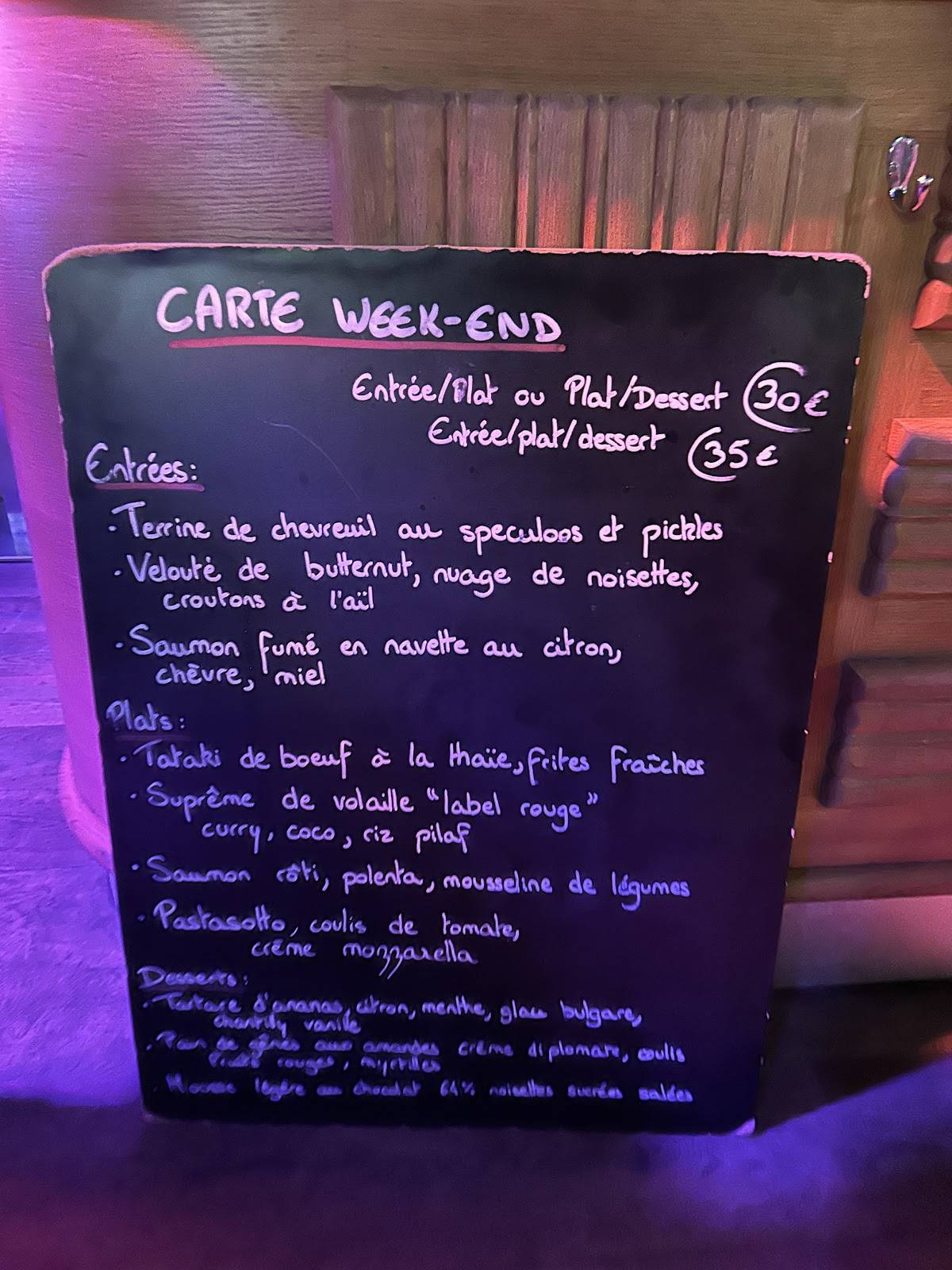 Menu au Le Dancing pub et bar, Lambersart