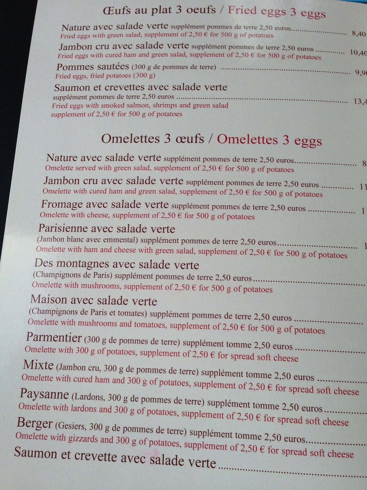Menu au Restaurant Le Plomb du Cantal, Paris, 3 Rue de la Gaité