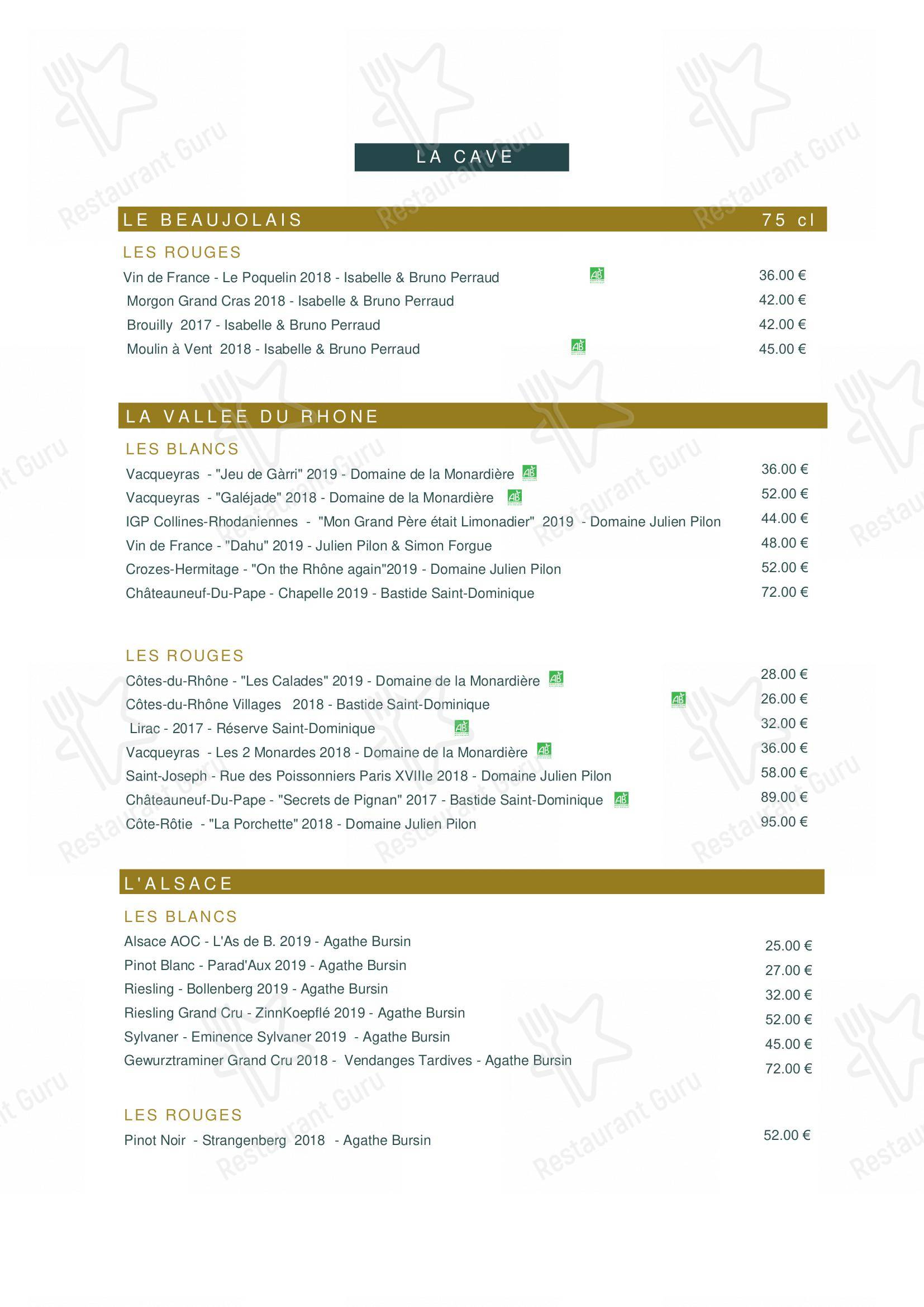 Menu au LE STROM restaurant, Saint-Omer