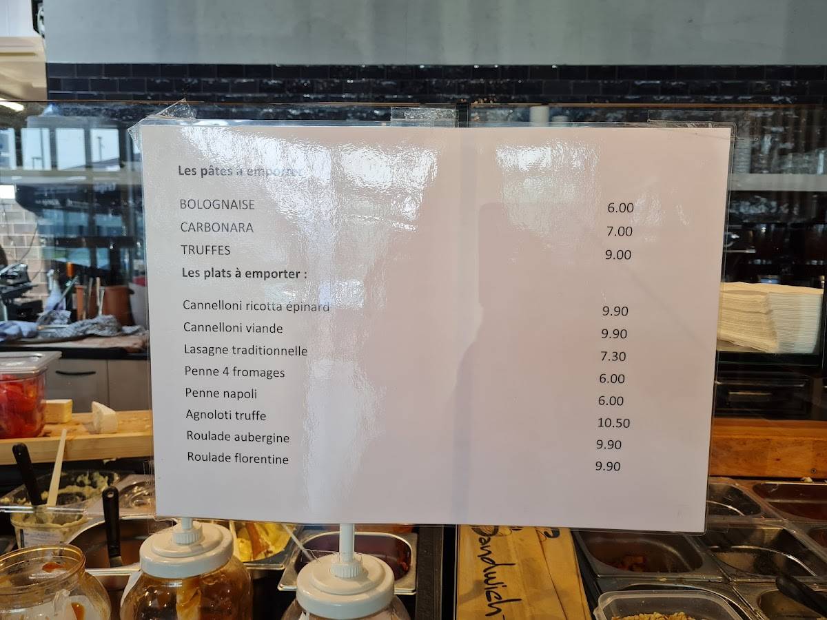 Menu au Le Théâtre du Pain, Flemalle