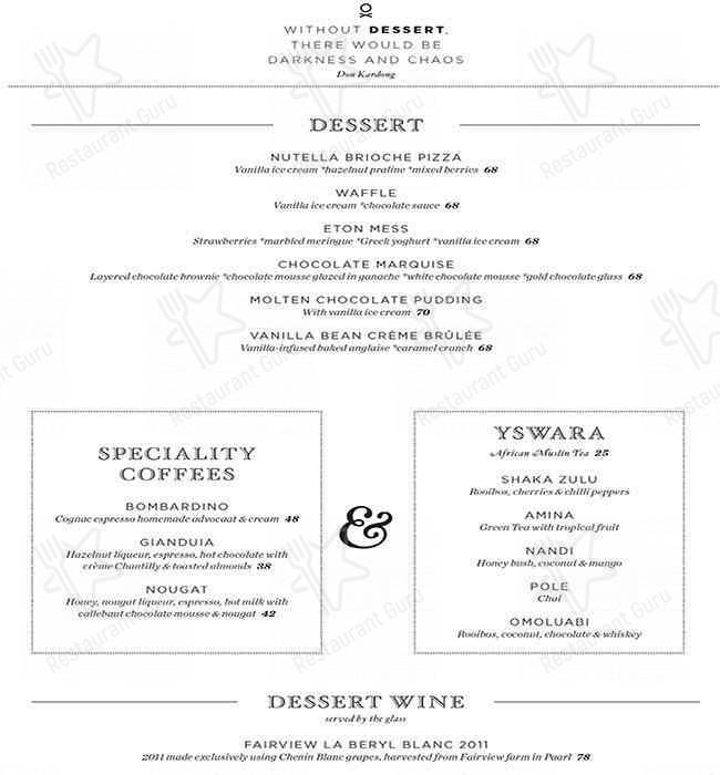 Menu at Life Grand Cafe Waterfall, Midrand, Waterfall Corner
